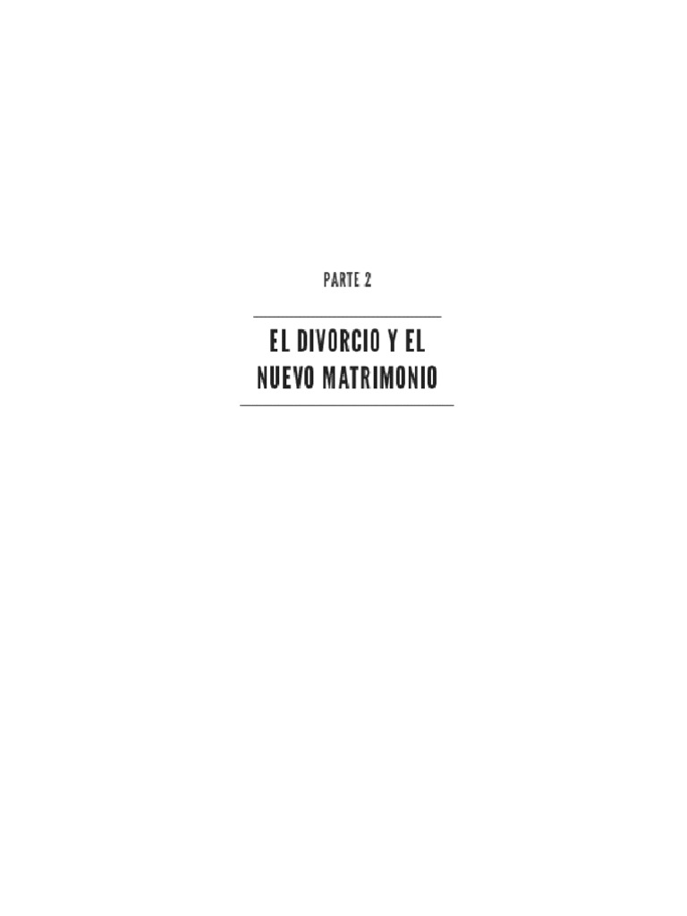 Divorcio y Nuevo Matrimonio: Perspectiva Bíblica | PDF | Divorcio ...