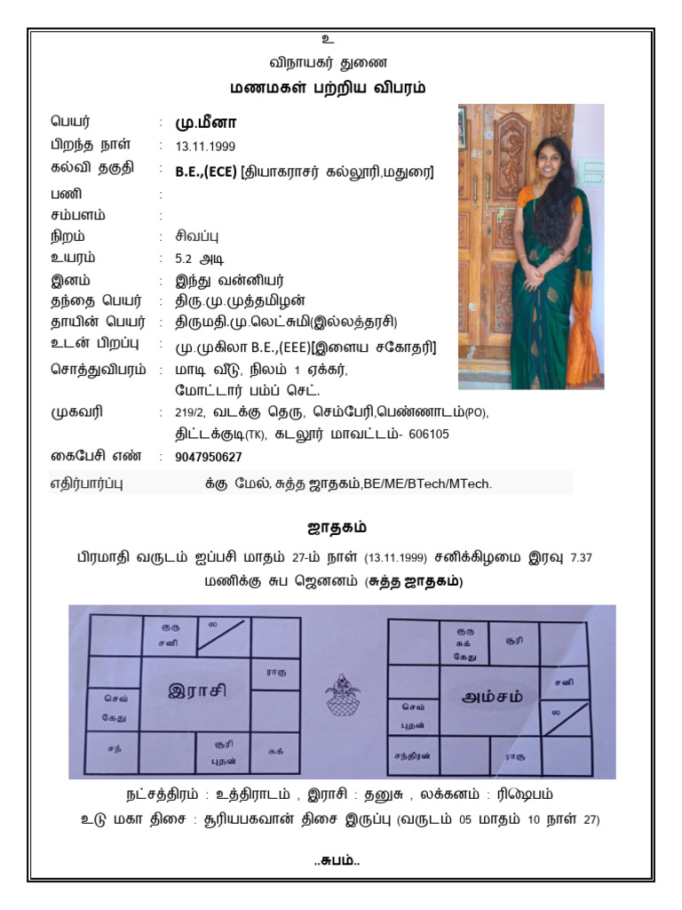 M.Meena_Biodata (1) | PDF