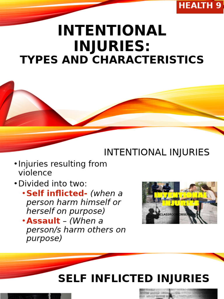 Intentional Injuries | PDF | Bullying | Violence
