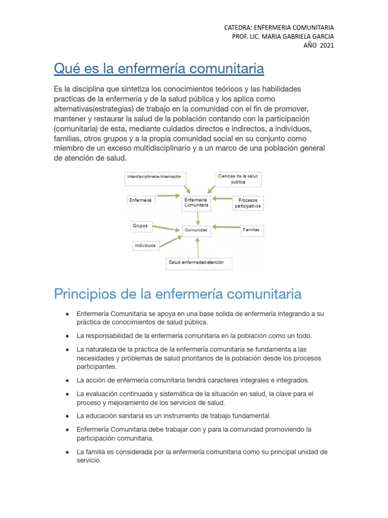 Enfermeria Comunitaria I - Introduccion | PDF | Enfermería | Promoción de la salud