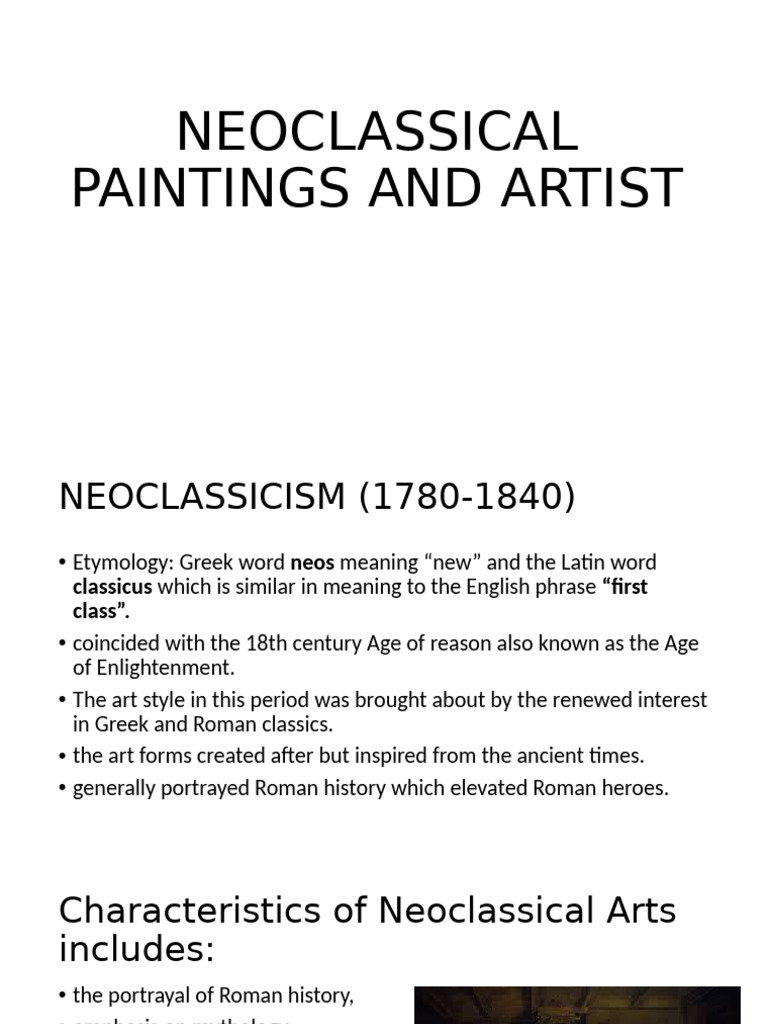 Neoclassical Paintings and Artist | PDF | Sculpture | The Arts
