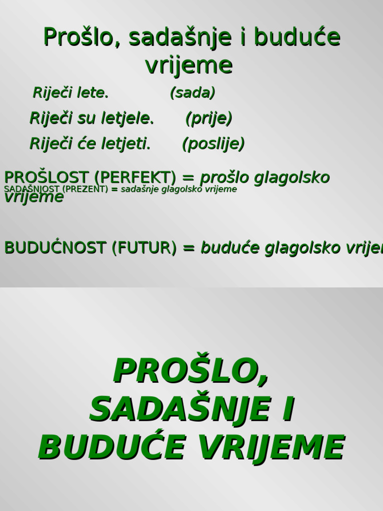 Proslo, Sadasnje I Buduce Vrijeme Lili-1 | PDF