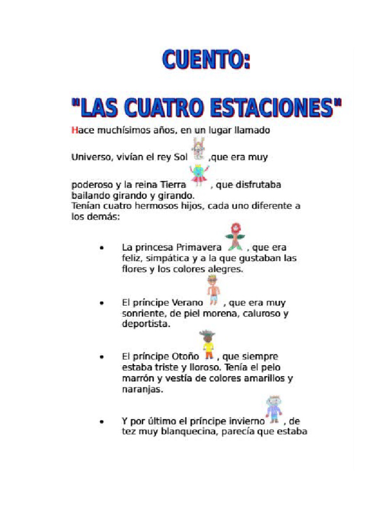Cuento de Las Estaciones | PDF