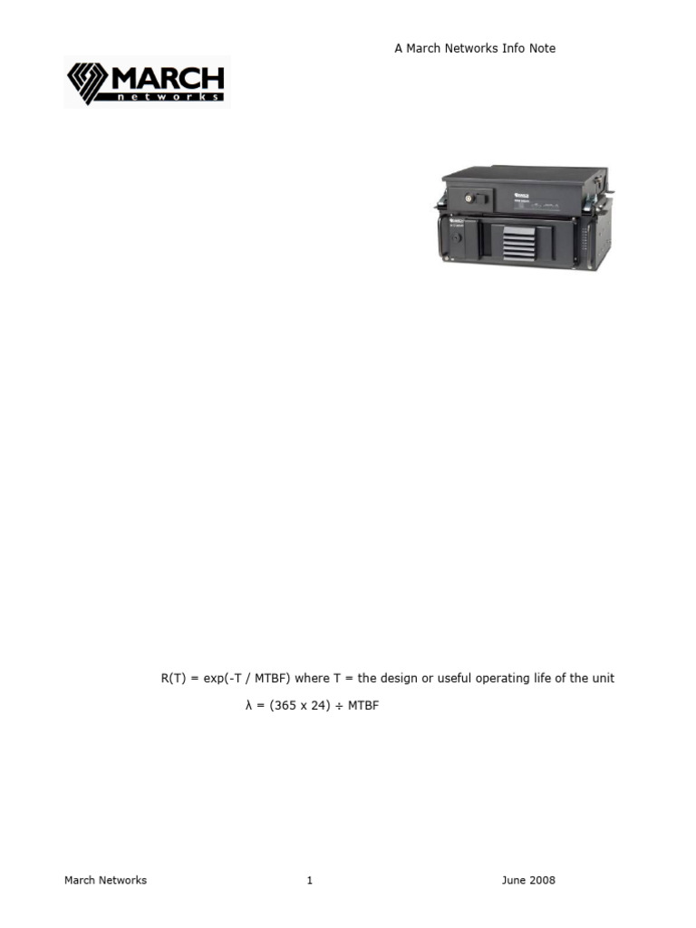 Mobile Dvrs Mtbf Jun08 | PDF | Reliability Engineering | Systems Engineering