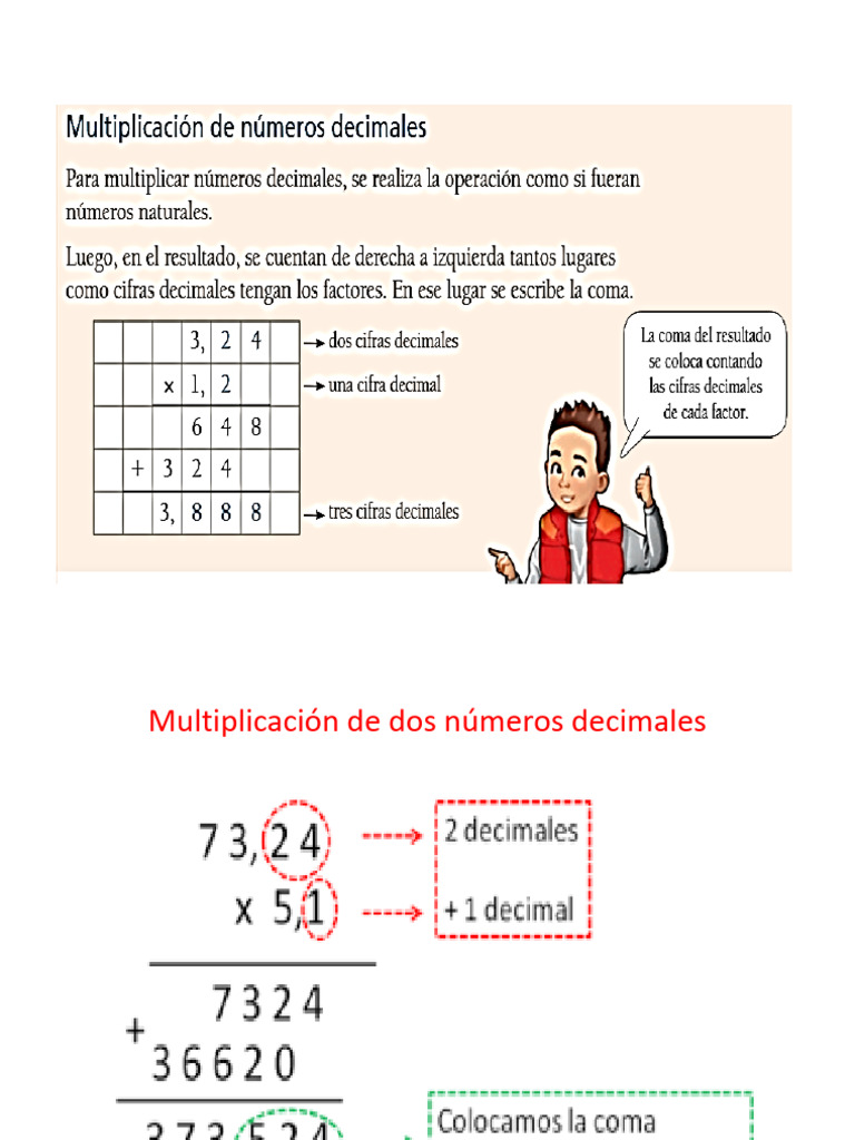 Multiplicacion y Divis. de Numeros Decimales | PDF