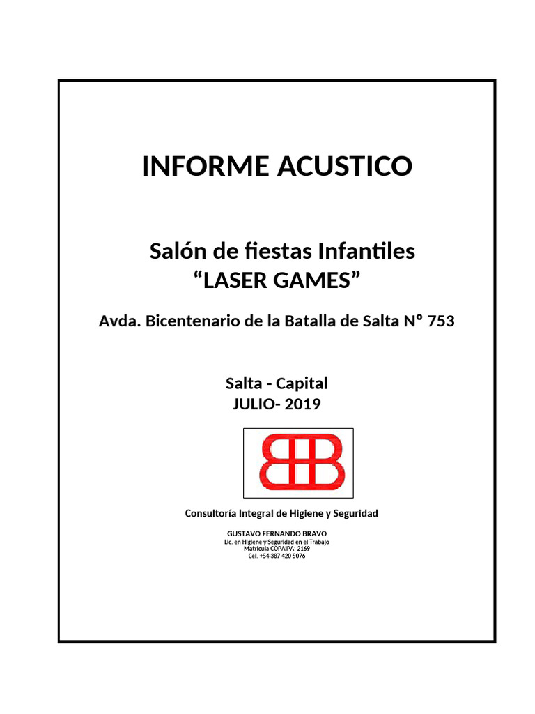 Memoria Acustica - Lasser Games | PDF | pared | Acústica