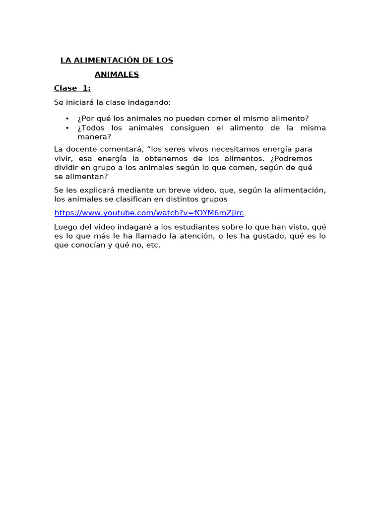 Ciencias Naturales - Animales Carnivoros - Herbivoros - Omnivoros | PDF ...