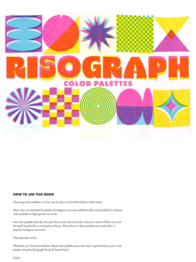 Risograph-Color-Palettes-Book | PDF | Rgb Color Model | Color