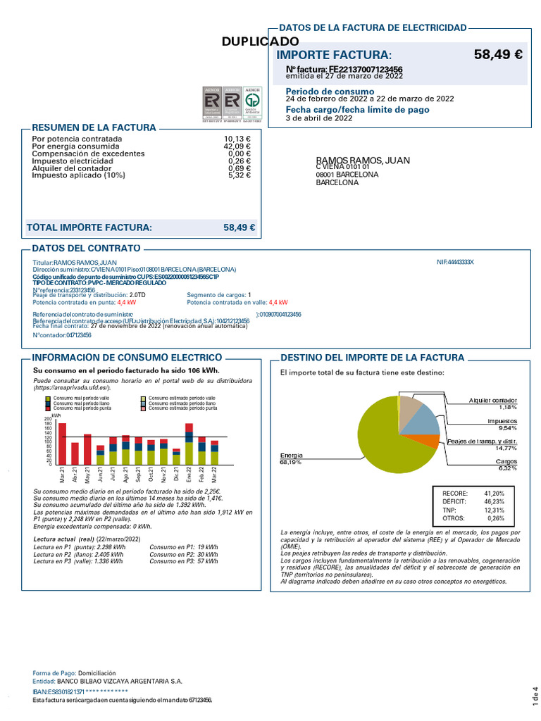 Ejemplo factura 2 | PDF