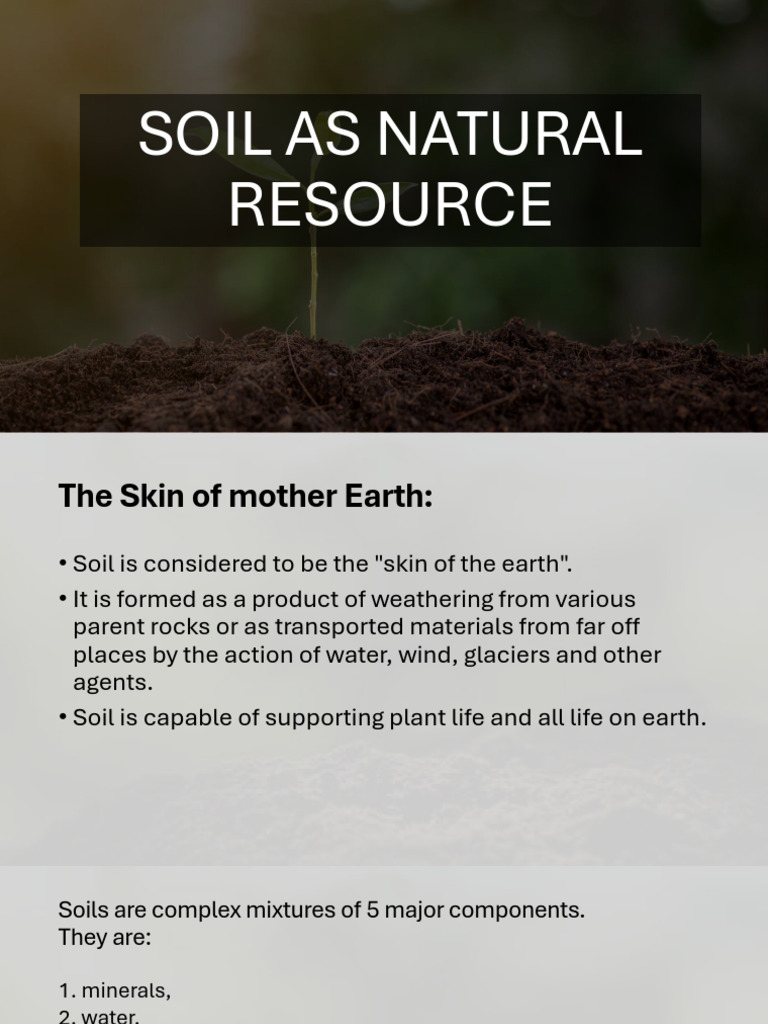 4.2 Soil As Natural Resource | PDF | Soil | Water