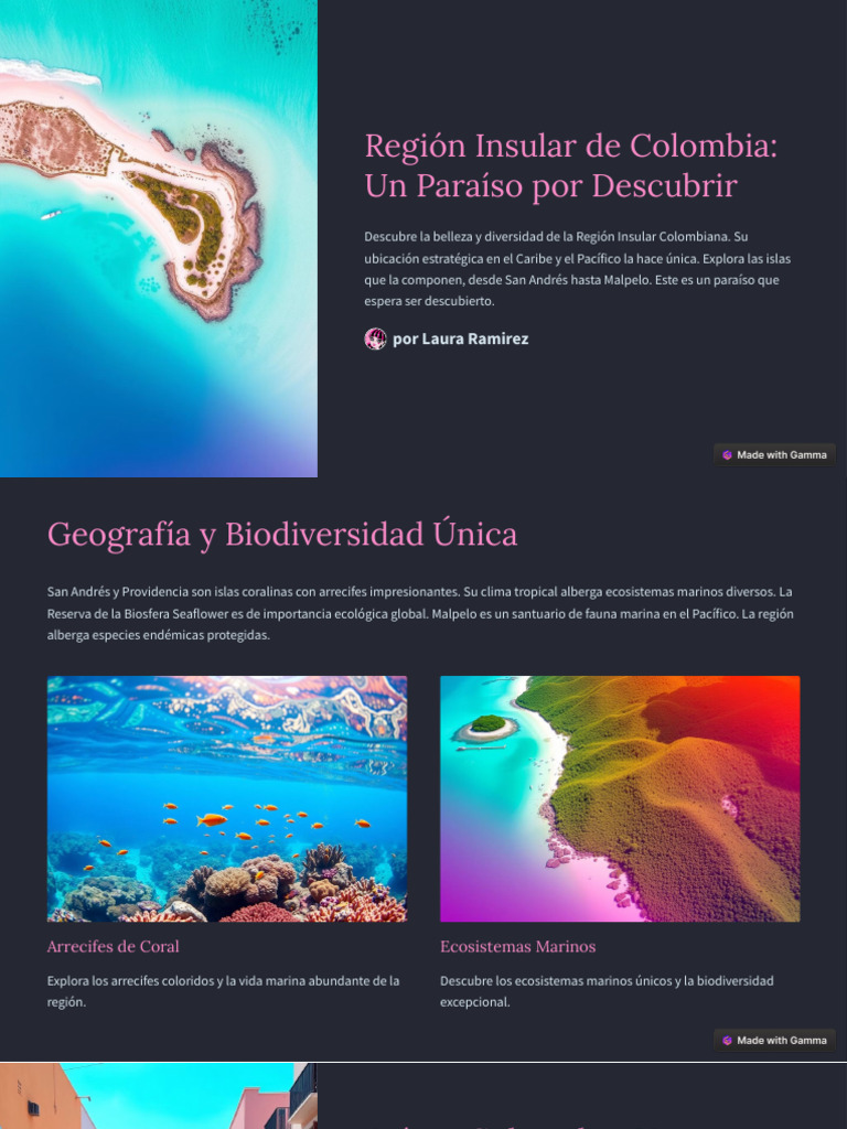 Region Insular de Colombia Un Paraiso Por Descubrir | PDF | Arrecife de ...
