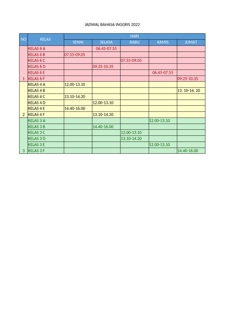 Jadwal BING | PDF