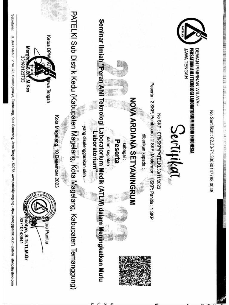 Seminar Peningkatan Mutu Lab | PDF