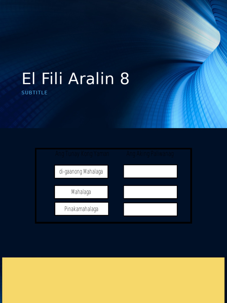 El Fili Aralin 8 | PDF