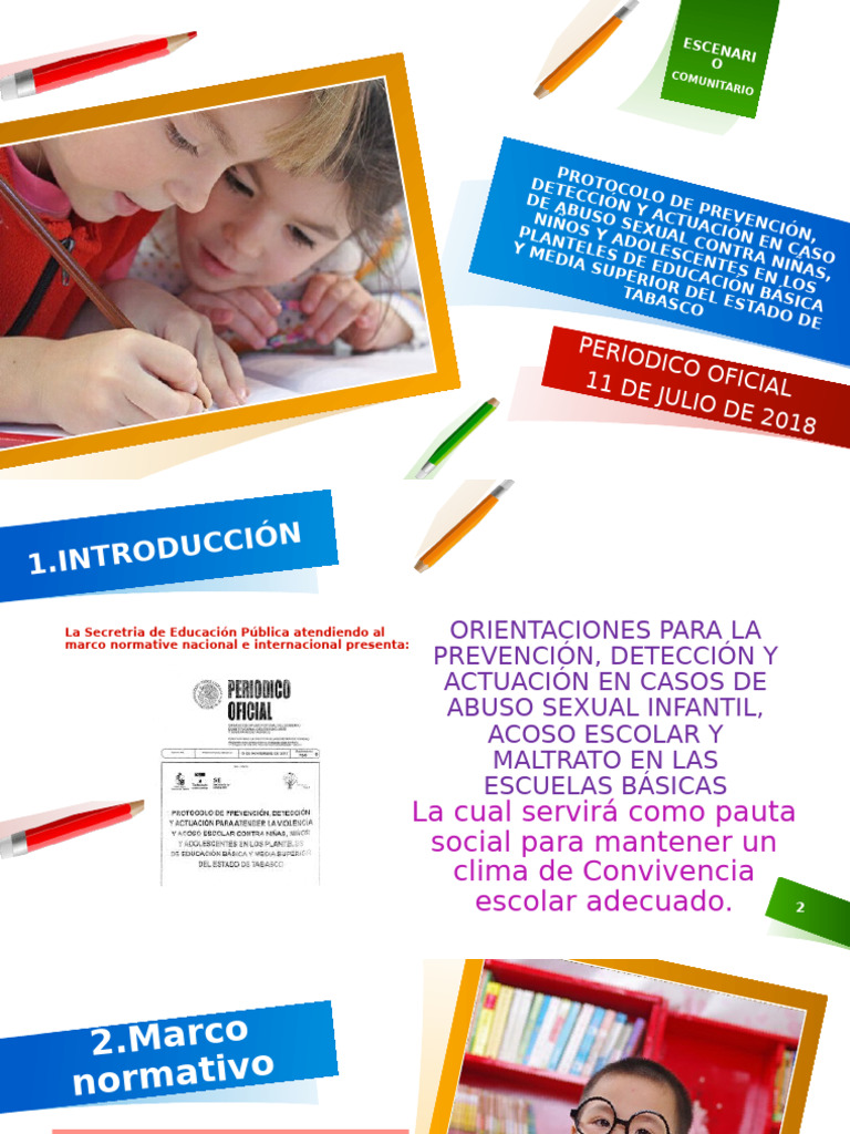 Protocolo de Prevención, Detección y Actuación en | PDF | Abuso sexual | Salón de clases
