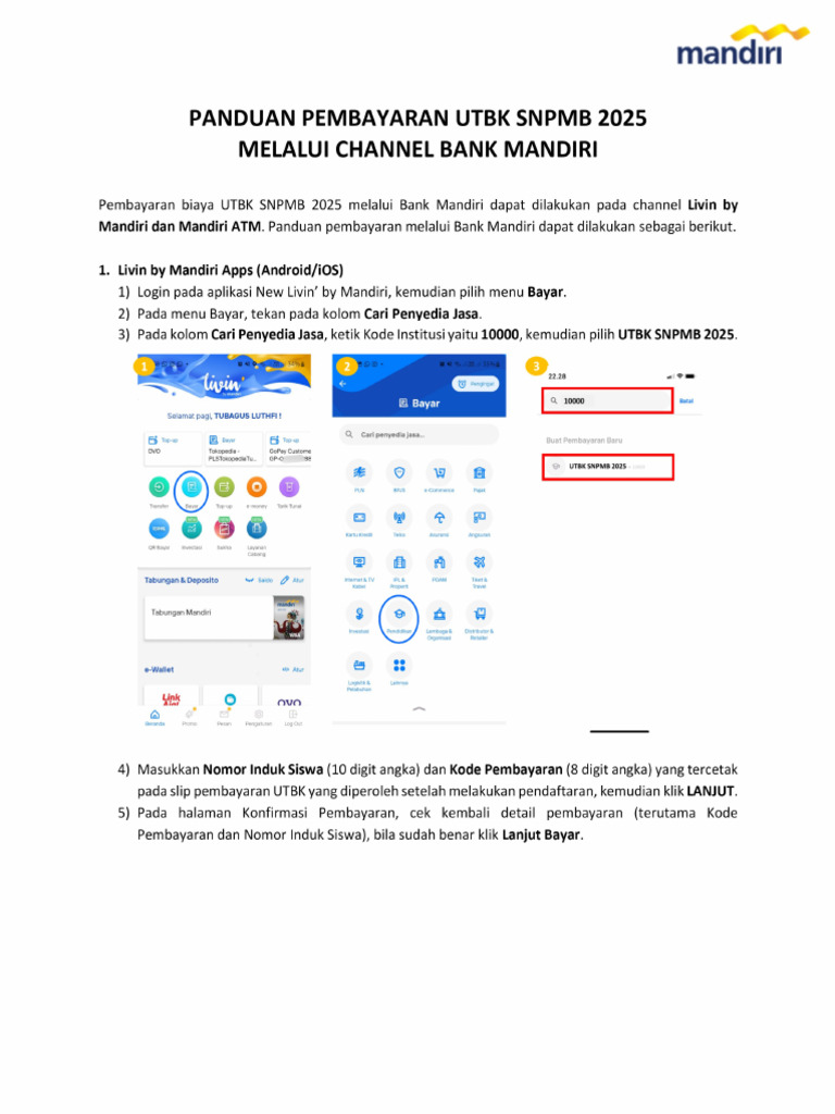 Mandiri Utbk | PDF