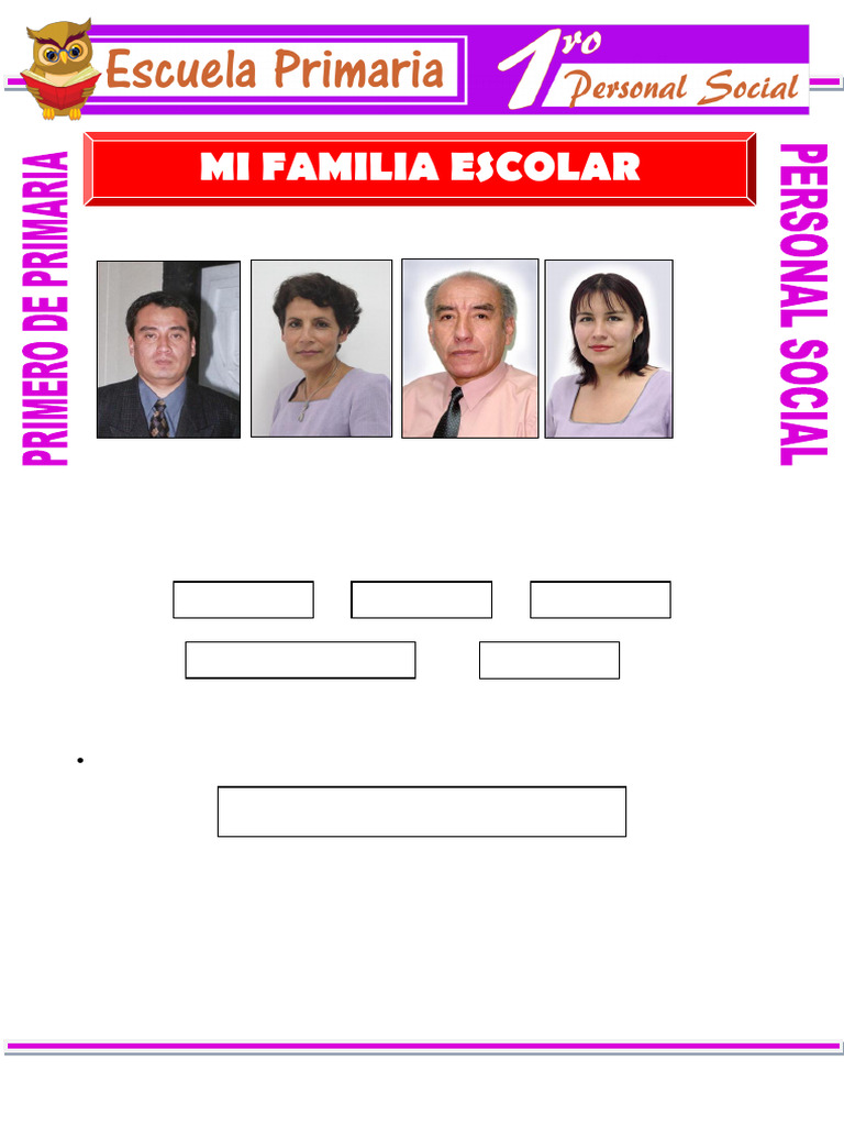 Mi Familia Escolar para Primero de Primaria | PDF | Aprendizaje