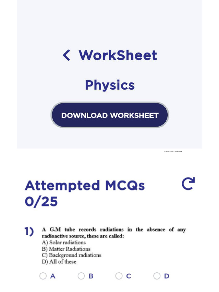 Worksheet 11 Phy (2021) SS | PDF