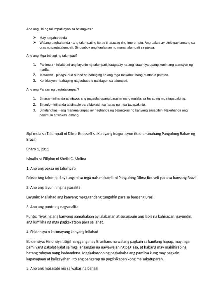 G10 - Talumpati | PDF