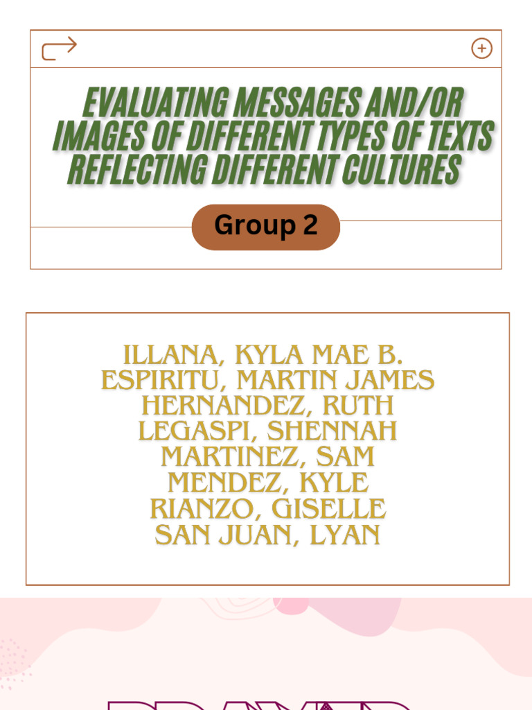 Evaluating Messages And-Or Images of Different Types of Texts Reflecting Different Cultures ...