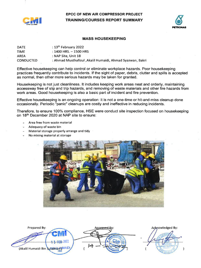 Report - MASS HOUSEKEEPING | PDF