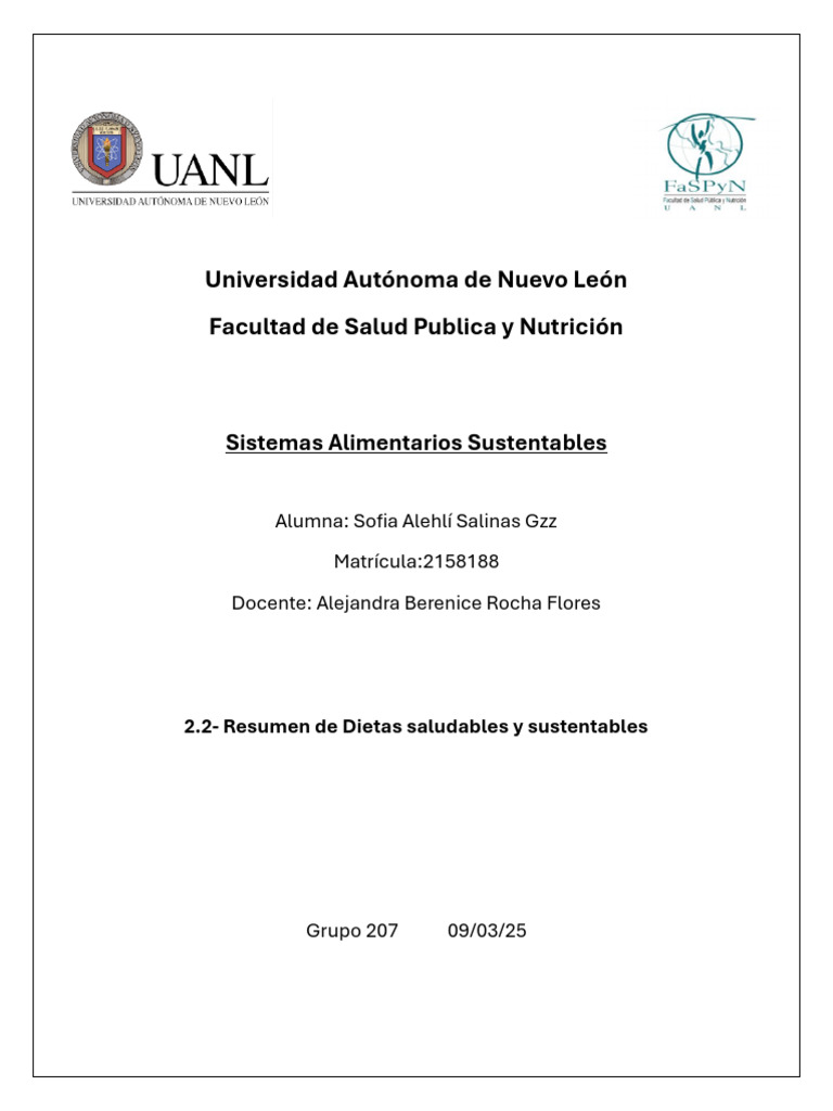 Act2.2 SGSA | PDF | Dieta | Alimentos