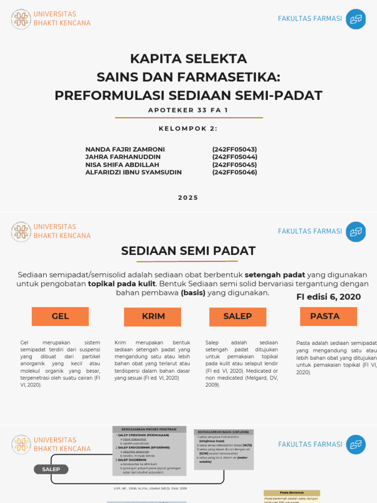 Kel 2 Preformulasi Sediaan Semisolid | PDF