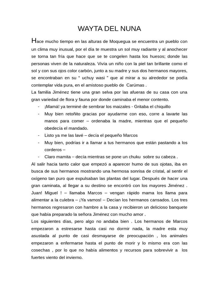 Wayta Del Nuna | PDF