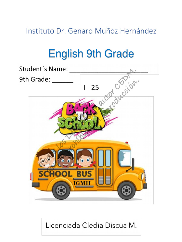 Workbook 9th Grade 1st Term 2025-Mark Pass | PDF