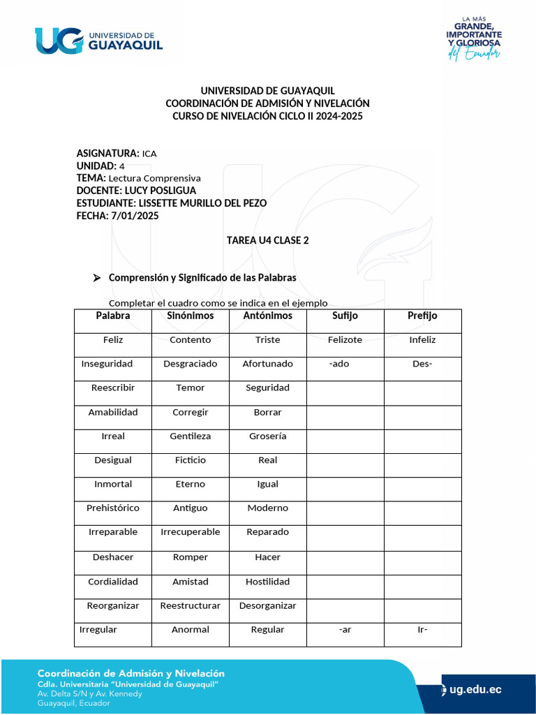 U4-Tarea 2-S6 Estudiante | PDF