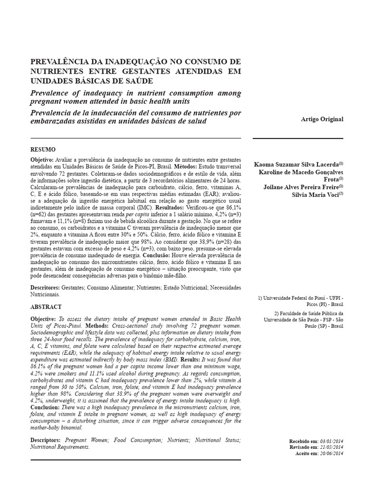 Artigo Para Prática | PDF | Gravidez | Anemia