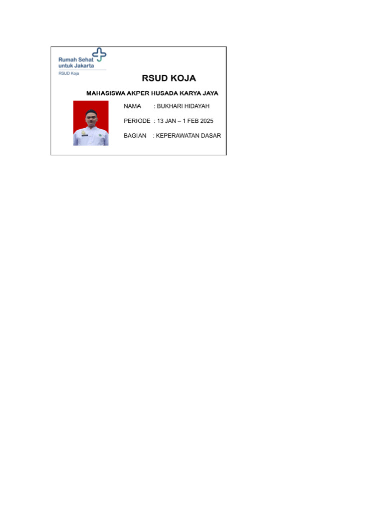 Contoh Nametag Mahasiswa.docx (1) | PDF