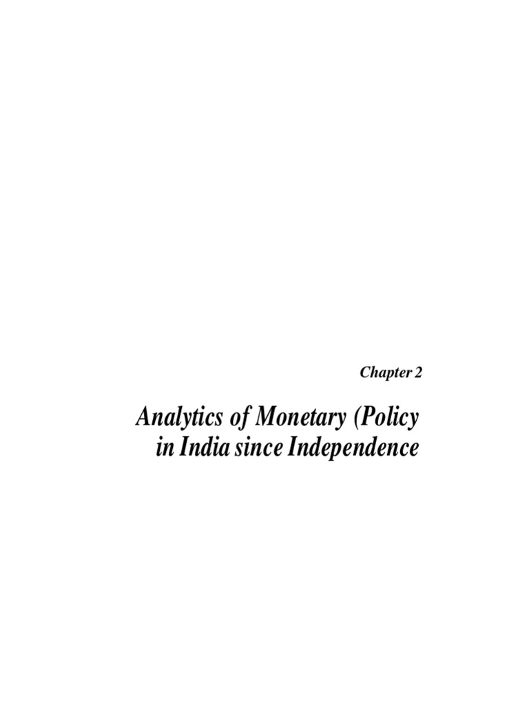 Evolution of India's Monetary Policy | PDF | Monetary Policy | Money Supply