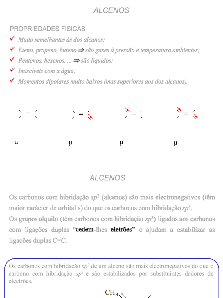 07 Alcenos e Alcinos 2014 | PDF | Alceno | Química Orgânica
