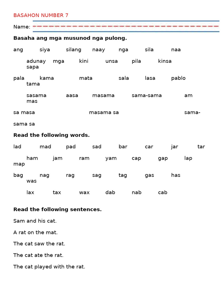 Basahon Number 7 | PDF