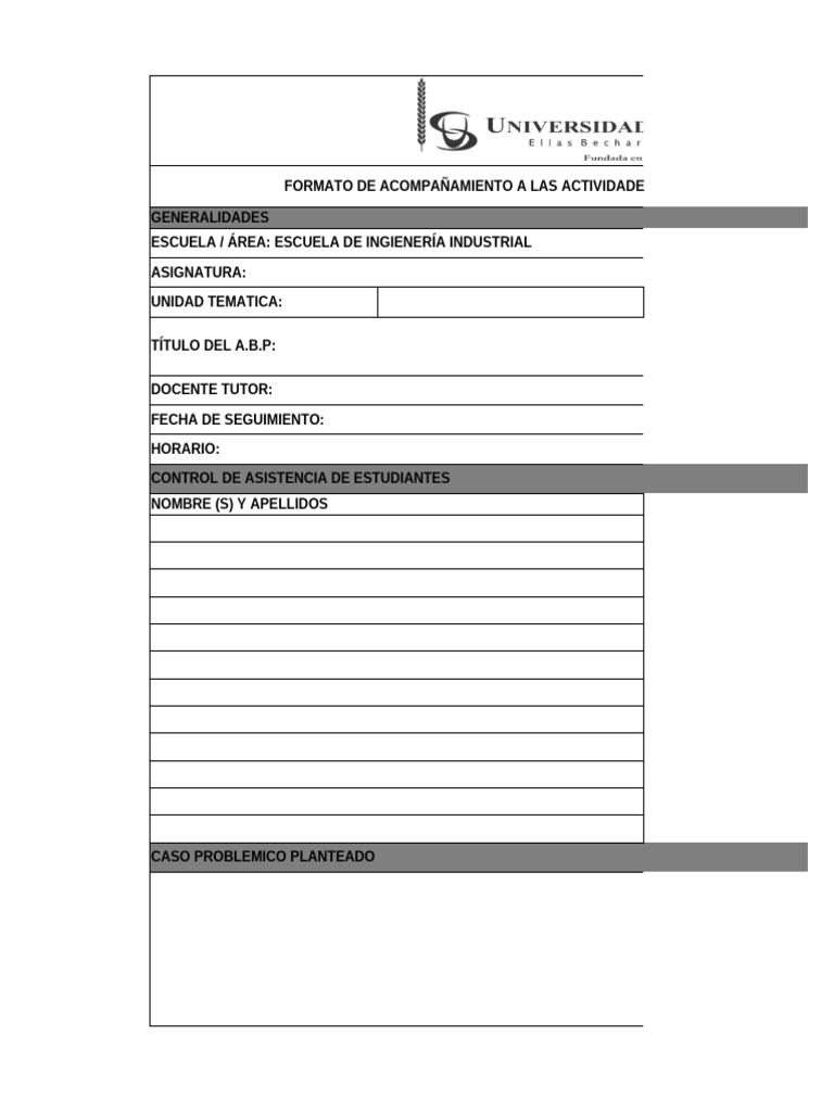 Formato ABP | PDF | Enseñando | Maestros