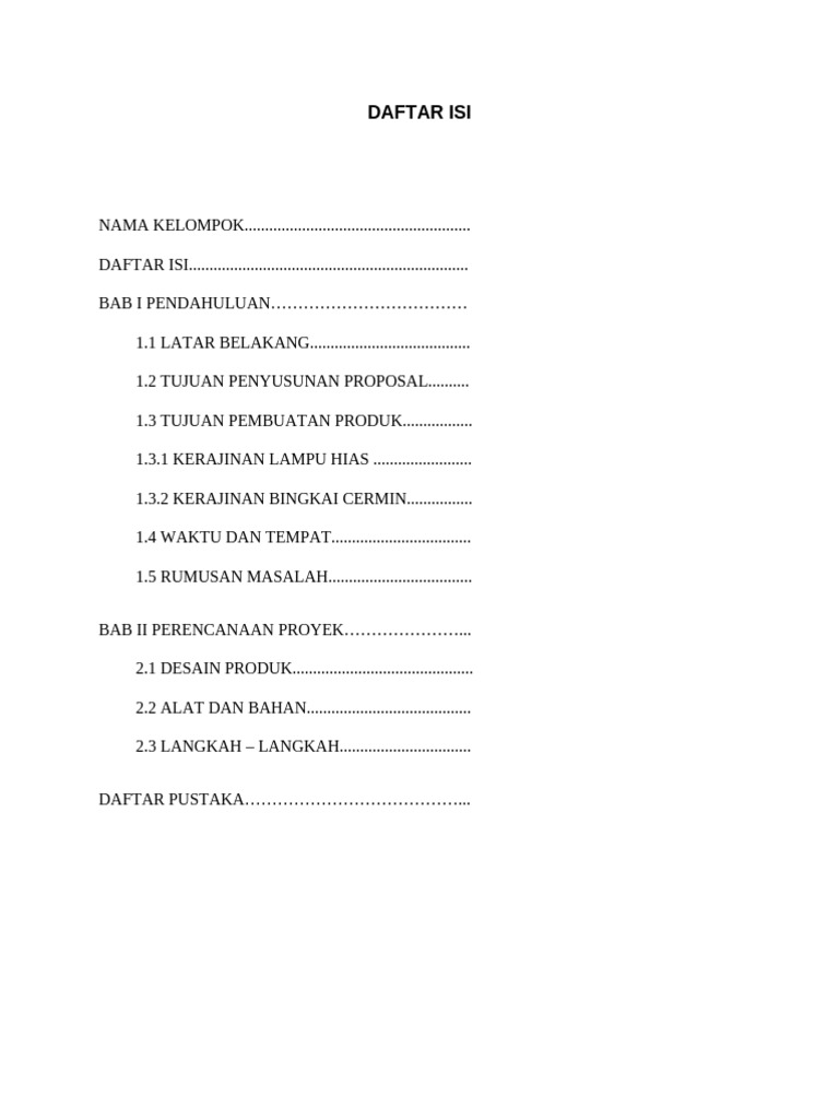 Daftar Isi | PDF