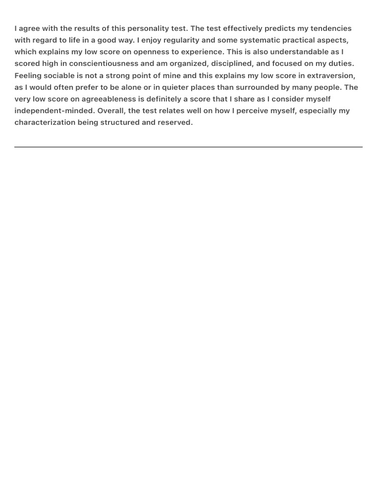 personality test | PDF