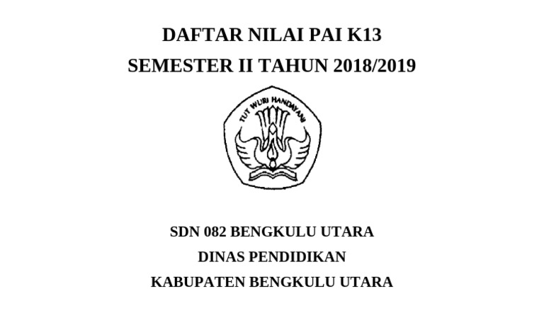 Daftar Nilai Pai k13 | PDF