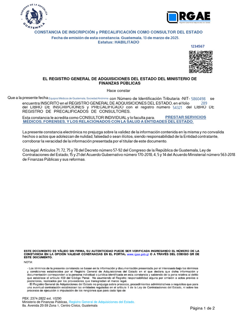 Constancia de Inscripción RGAE 2025 | PDF | Justicia | Crimen y violencia