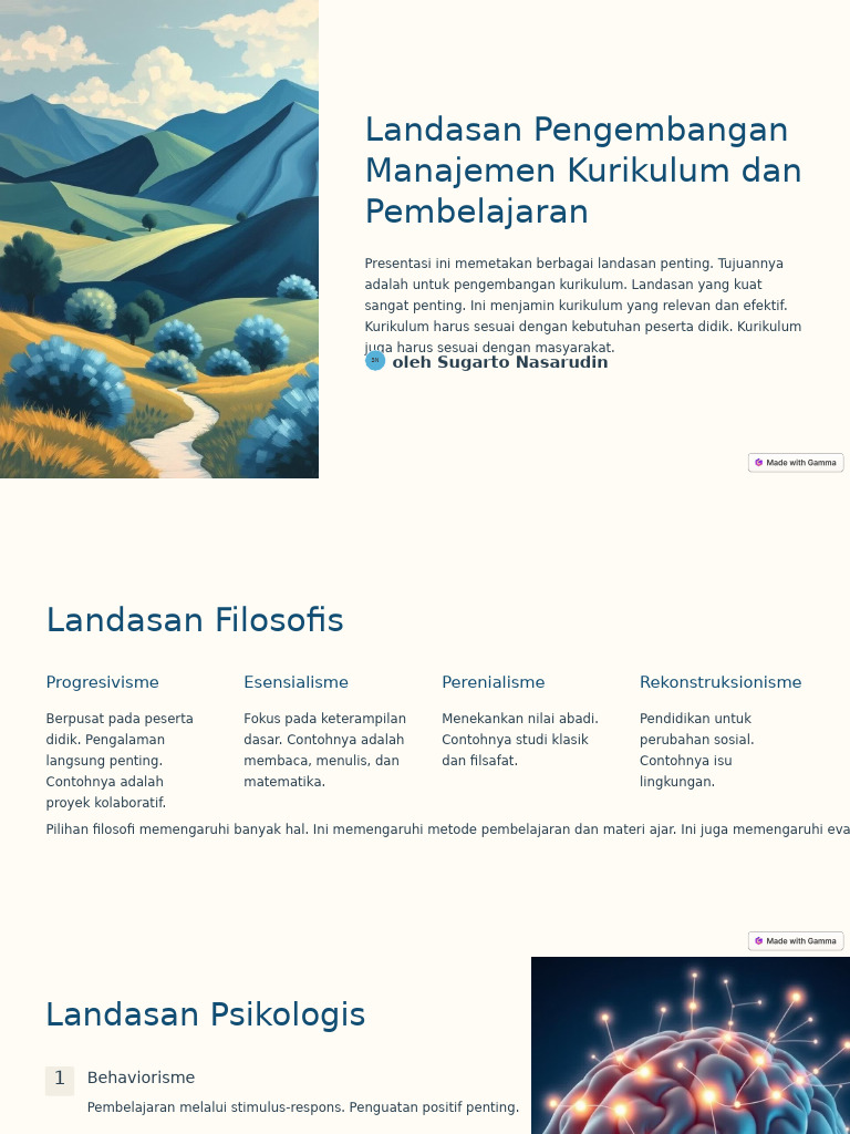 2. Sugarto - Memetakan beberapa landasan dalam pengembangan menejemen kurikulum dan pembelajaran ...