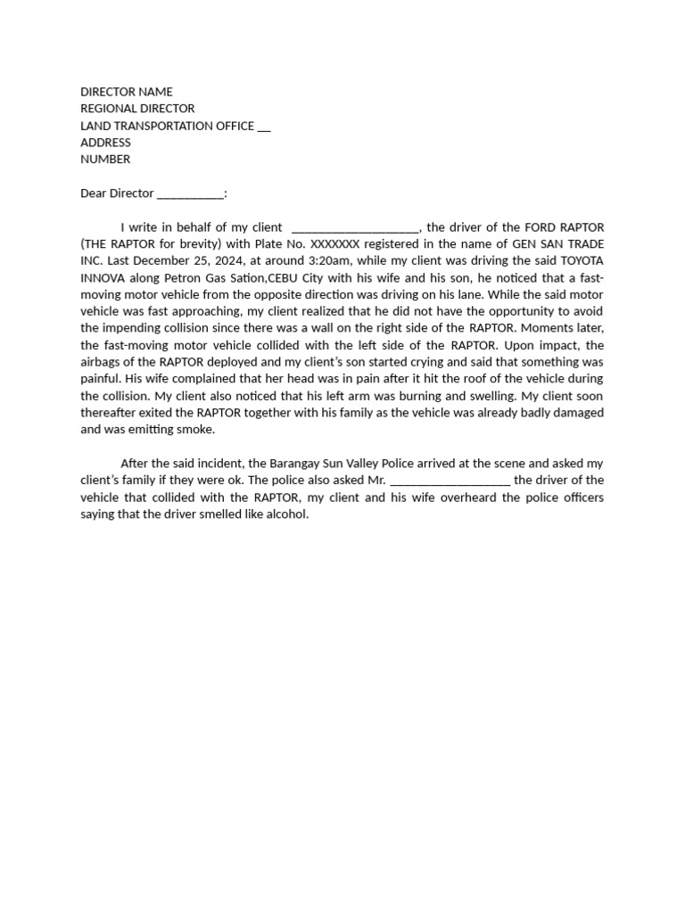 Demand For Respondent in LTO Case | PDF