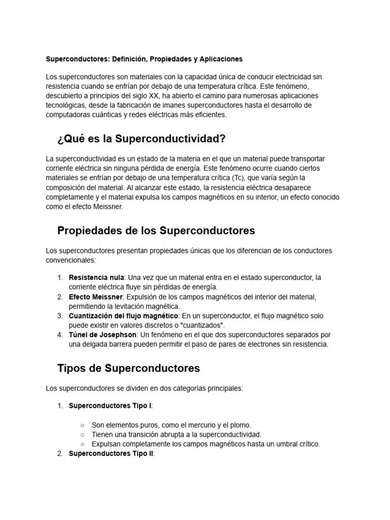 Superconductores B | PDF | Superconductividad | Electromagnetismo