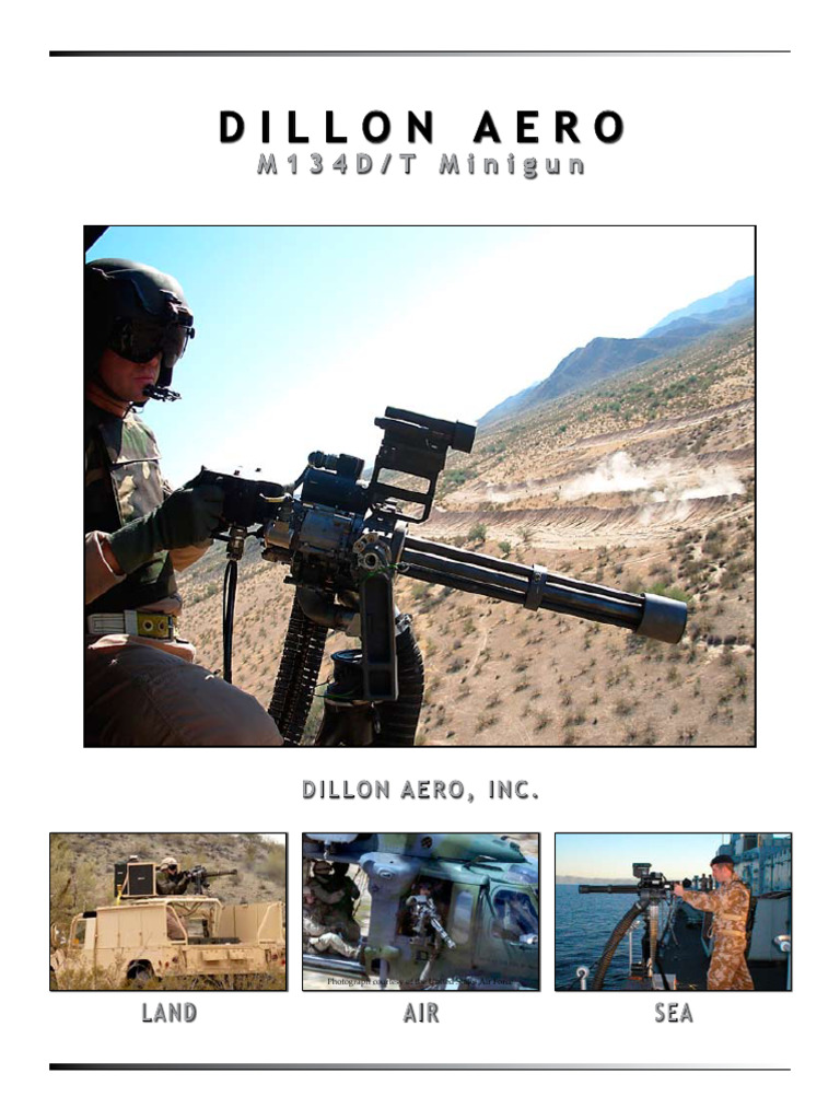 Dillon Aero M134D Gatling Gun Overview | PDF | Ballistics | Firearms