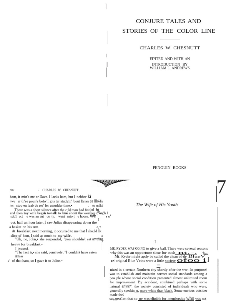 Chesnutt's "The Wife of His Youth" | PDF