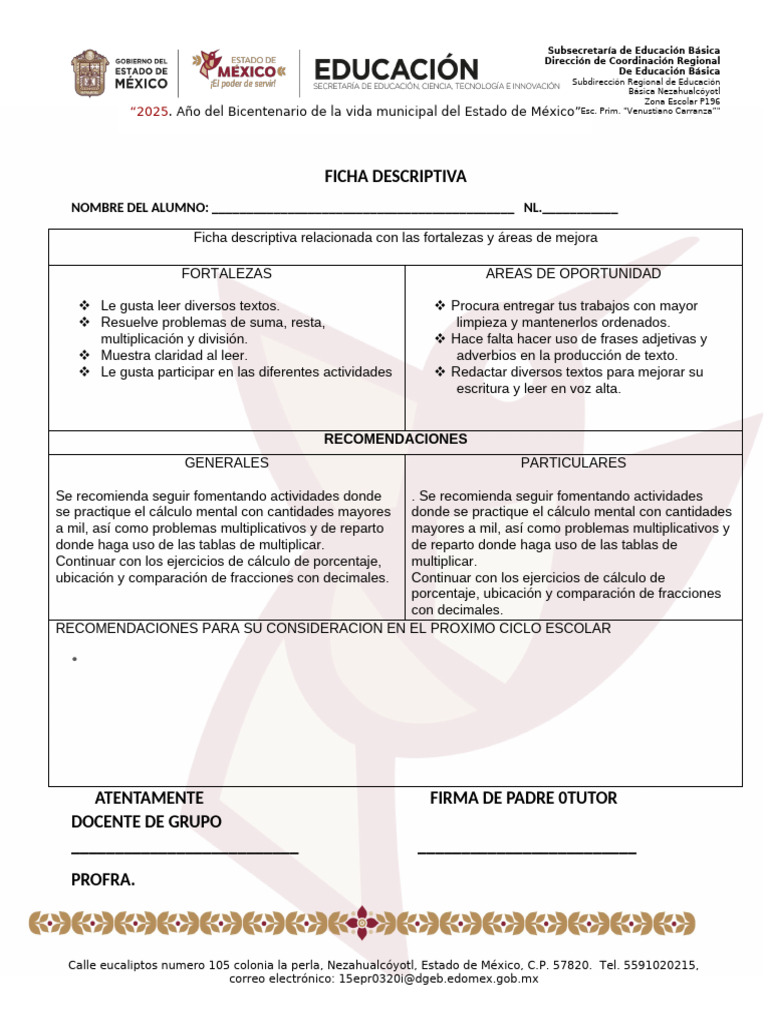 Ficha Descriptiva Con Logo - 2025 | PDF | Matemática Elemental | Matemáticas