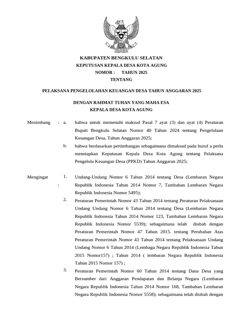 SK Kades PPKD 2025 | PDF