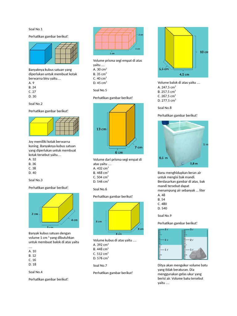 volume kubus dan balok kls 5 baru | PDF