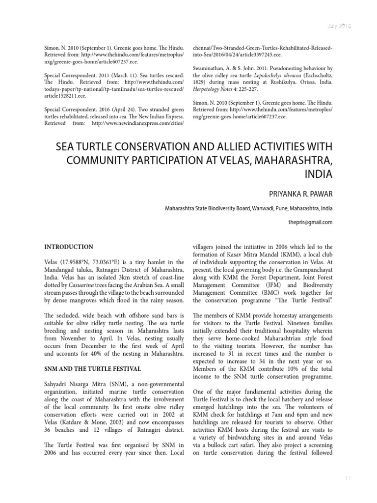 Iotn24 07 Sea Turtle Conservation and Allied Activities With Community ...