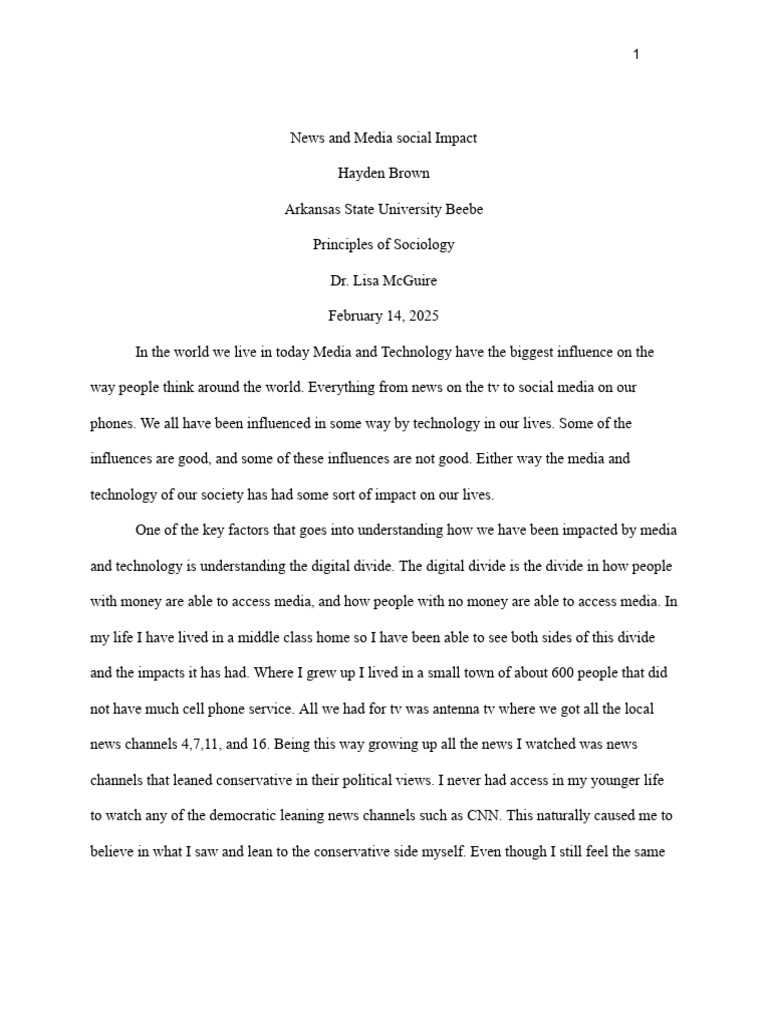 News and Media Essay | PDF